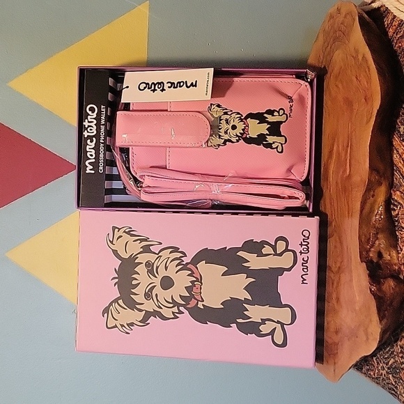 Marc Tetro | Bags | New Marc Tetro Dog Yorkie Pink Crossbody Phone Case ...